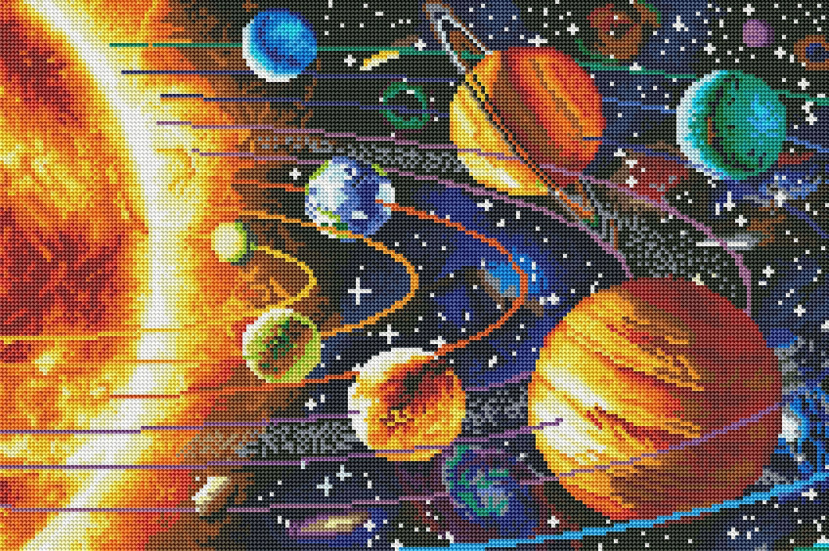 Planetary System Diamond Art Painting Kit